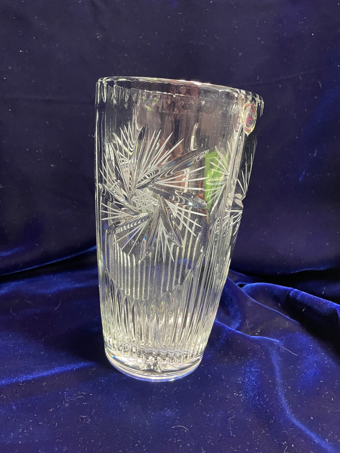 Crystal Glass Vase Made in Poland 24% Lead Crystal - Etsy