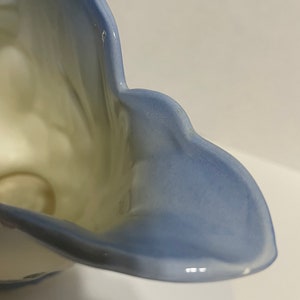 Camark Vase Beautiful Blue With Cabbage Roses and Hollyhocks - Etsy