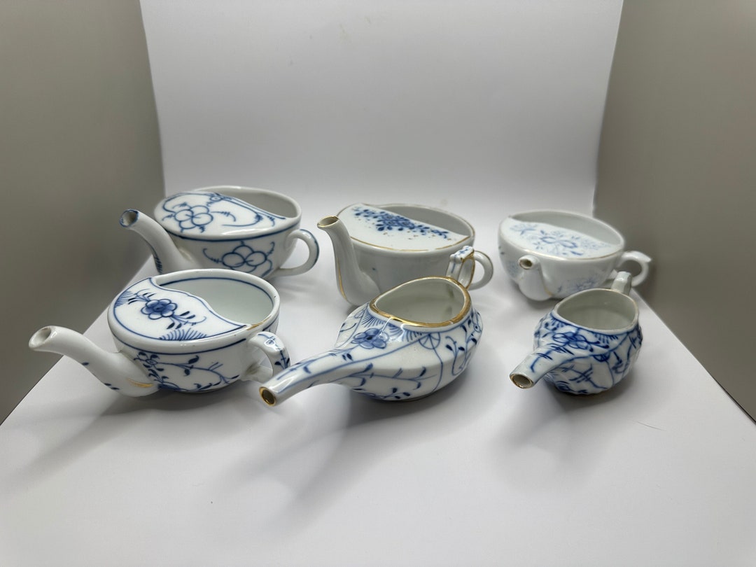 Blue & White Invalid Feeder: Antique Pap Boat Choice - Etsy