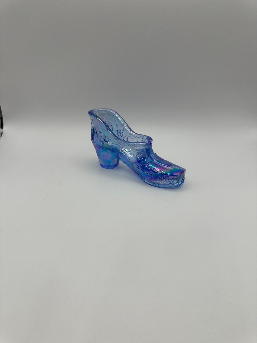 Blue Glass Shoe Westmoreland Glass Iridescent Blue Shoe - Etsy