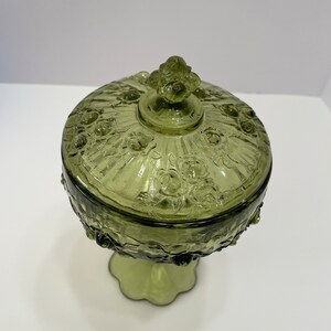 Fenton Covered Comport/compote Candy Dish Colonial Green - Etsy