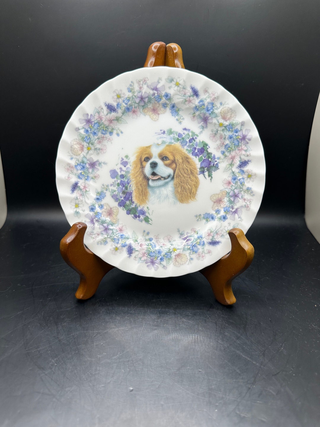 Wedgwood Plate Angela Cavalier With King Charles Spaniel Bread Butter ...