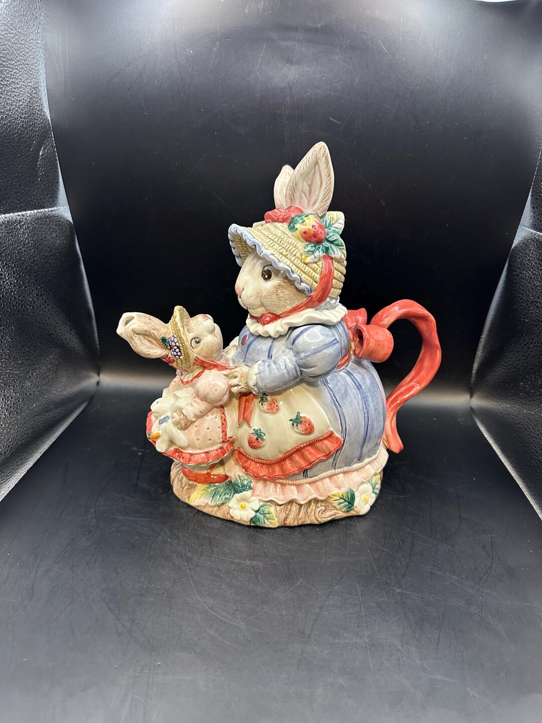 Fitz and Floyd Bunny Bonnet Hill Teapot - Etsy