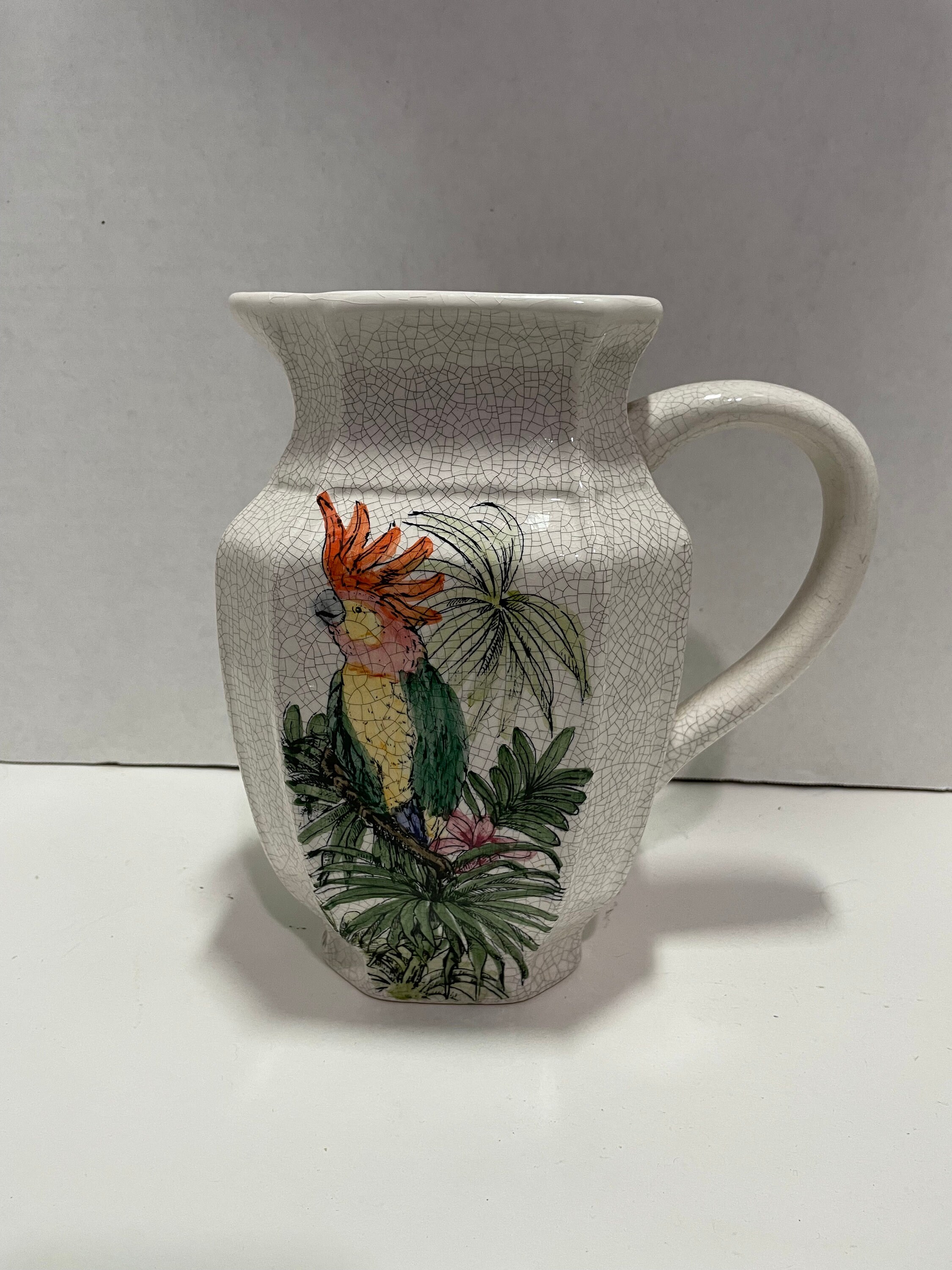 Parrot Pitcher Hand Painted Pacific Rim Not for Food Use | Etsy