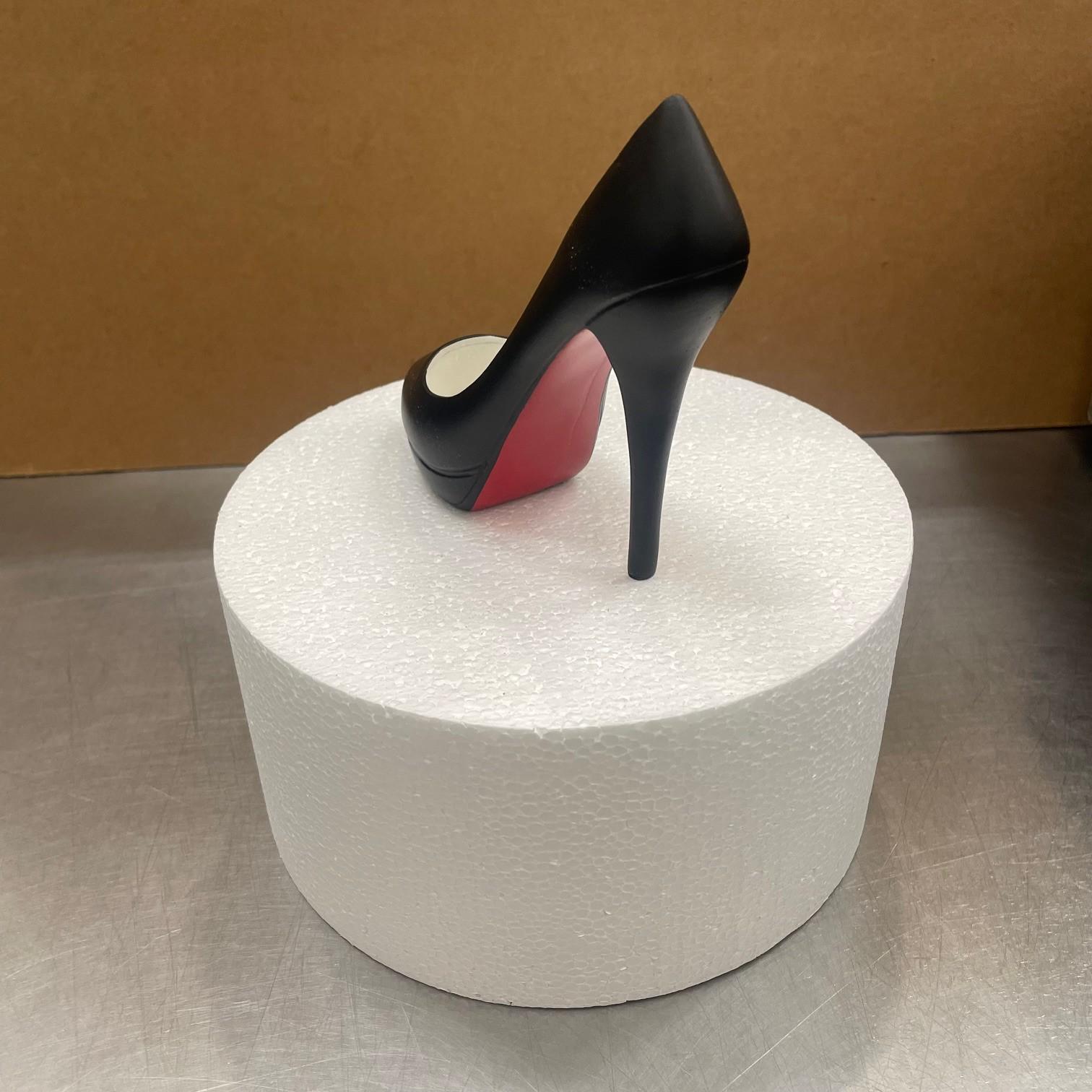 Black High Heel Shoe Cake Topper Cake Decoration (black Outside With ...