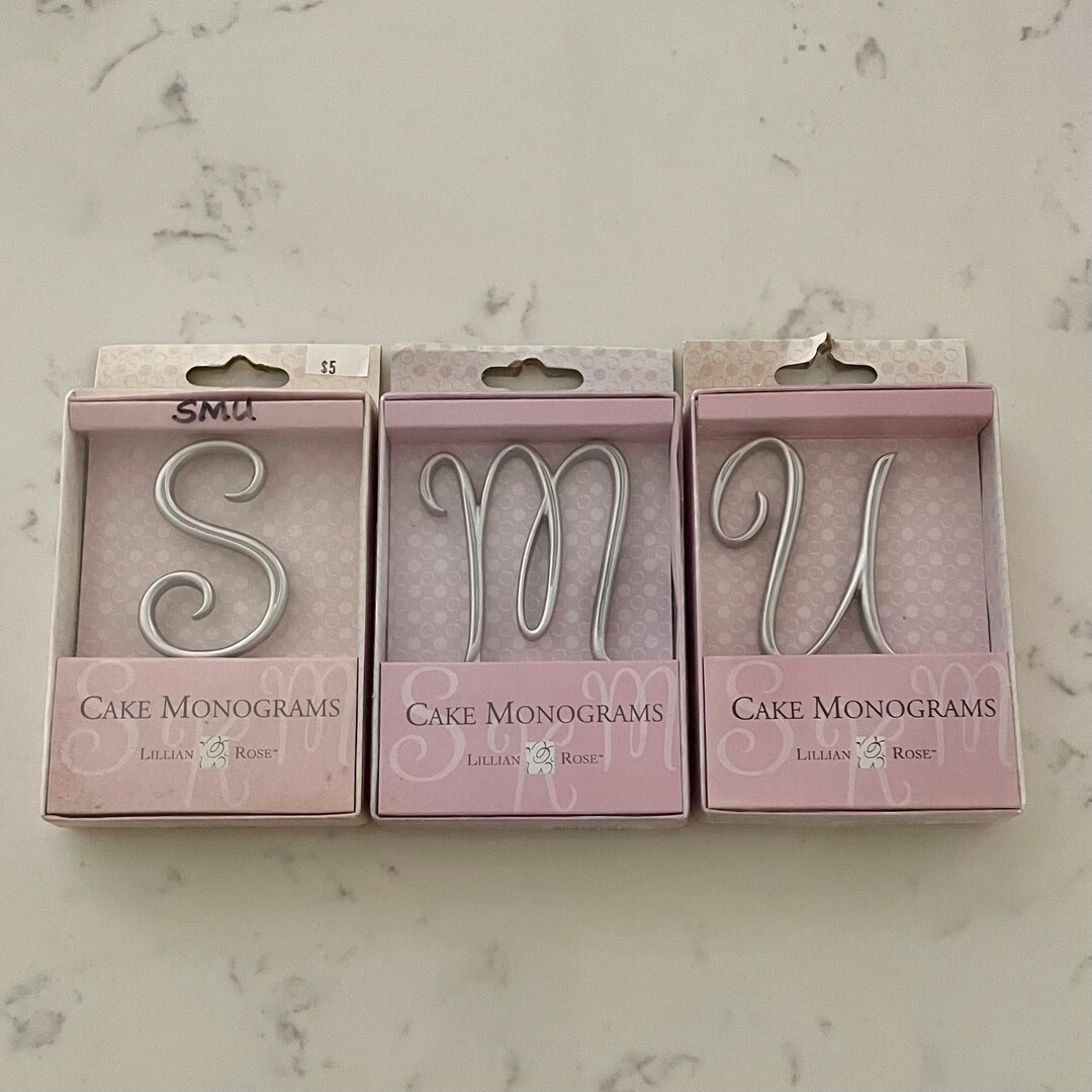 Small SMU Monogram Graduation Cake Topper S M U Cake Topper - Silver - Etsy