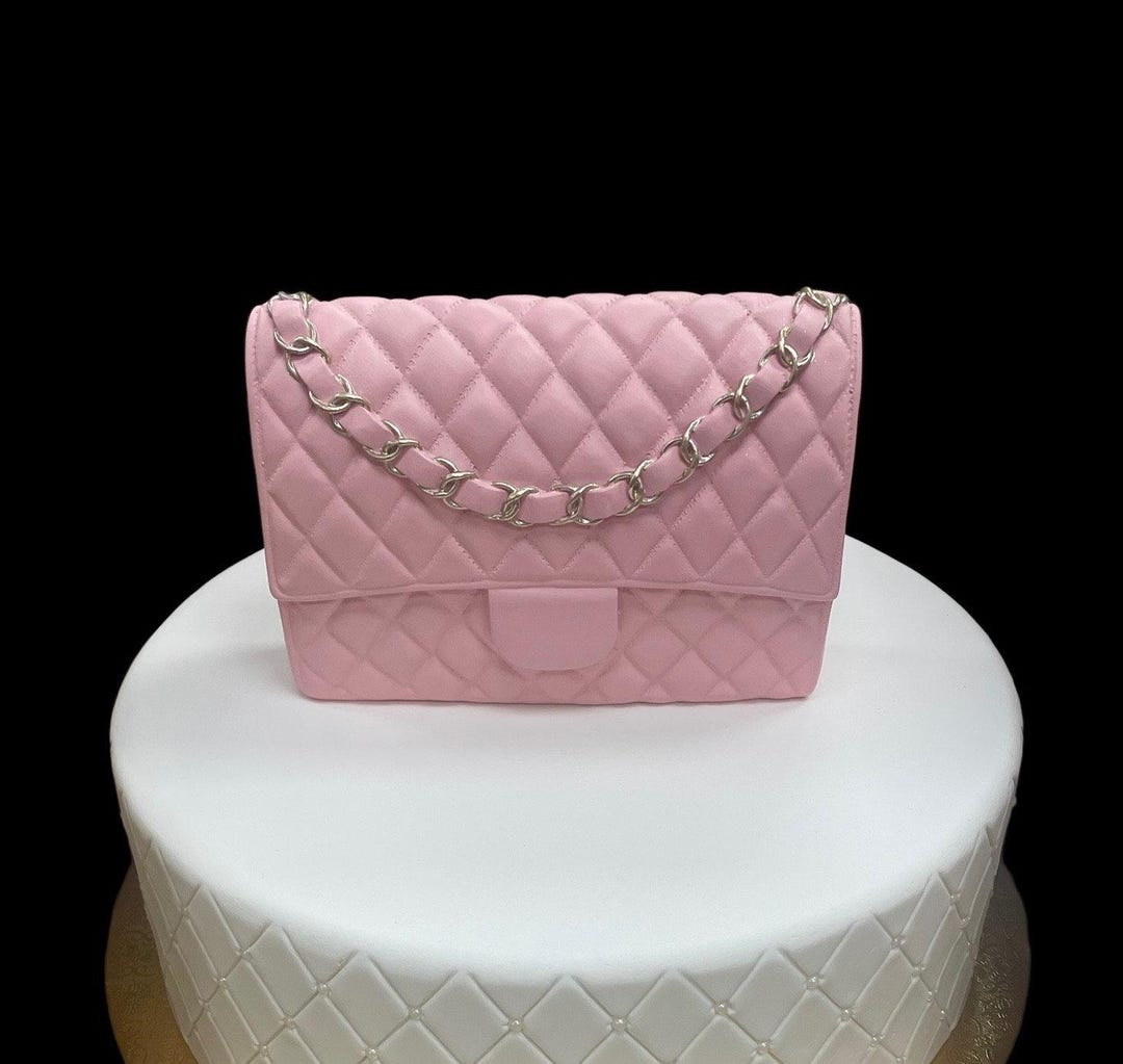 Light Pink Handbag Cake Topper With GOLD Chain - Etsy