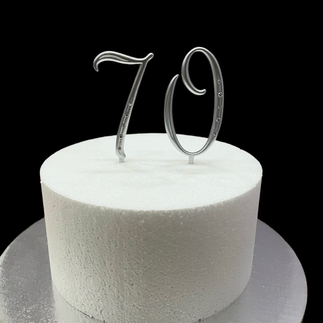 70th Birthday or Anniversary Cake Topper Cake Decoration - Etsy