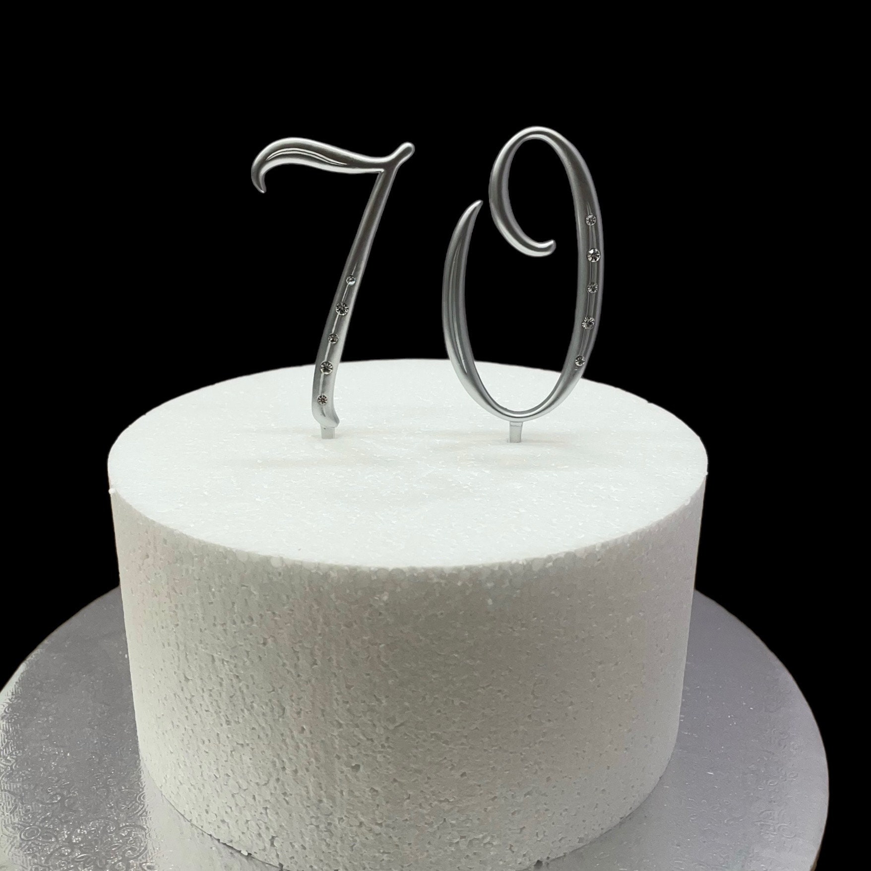 70th Birthday or Anniversary Cake Topper Cake Decoration - Etsy