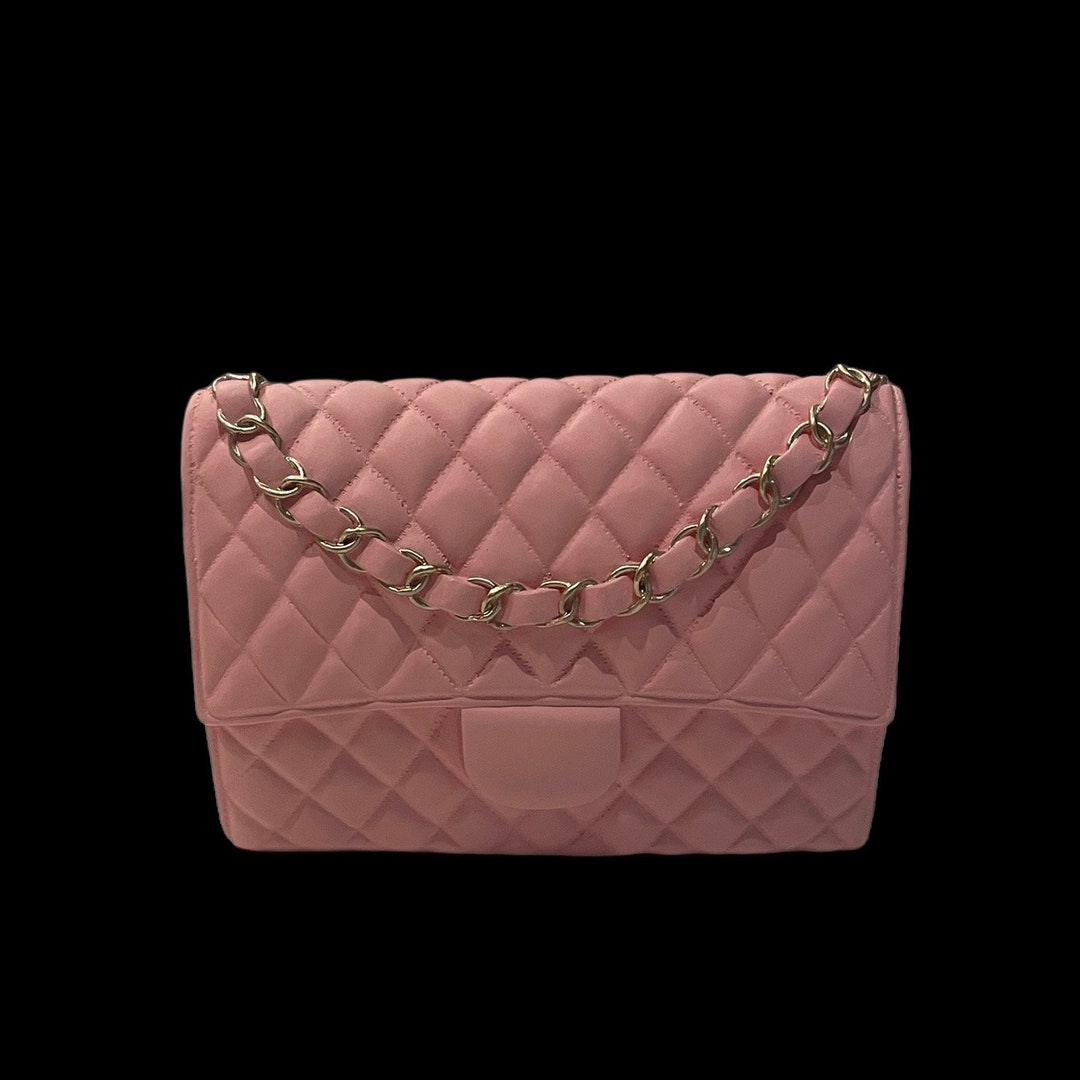 Light Pink Handbag Cake Topper With GOLD Chain - Etsy