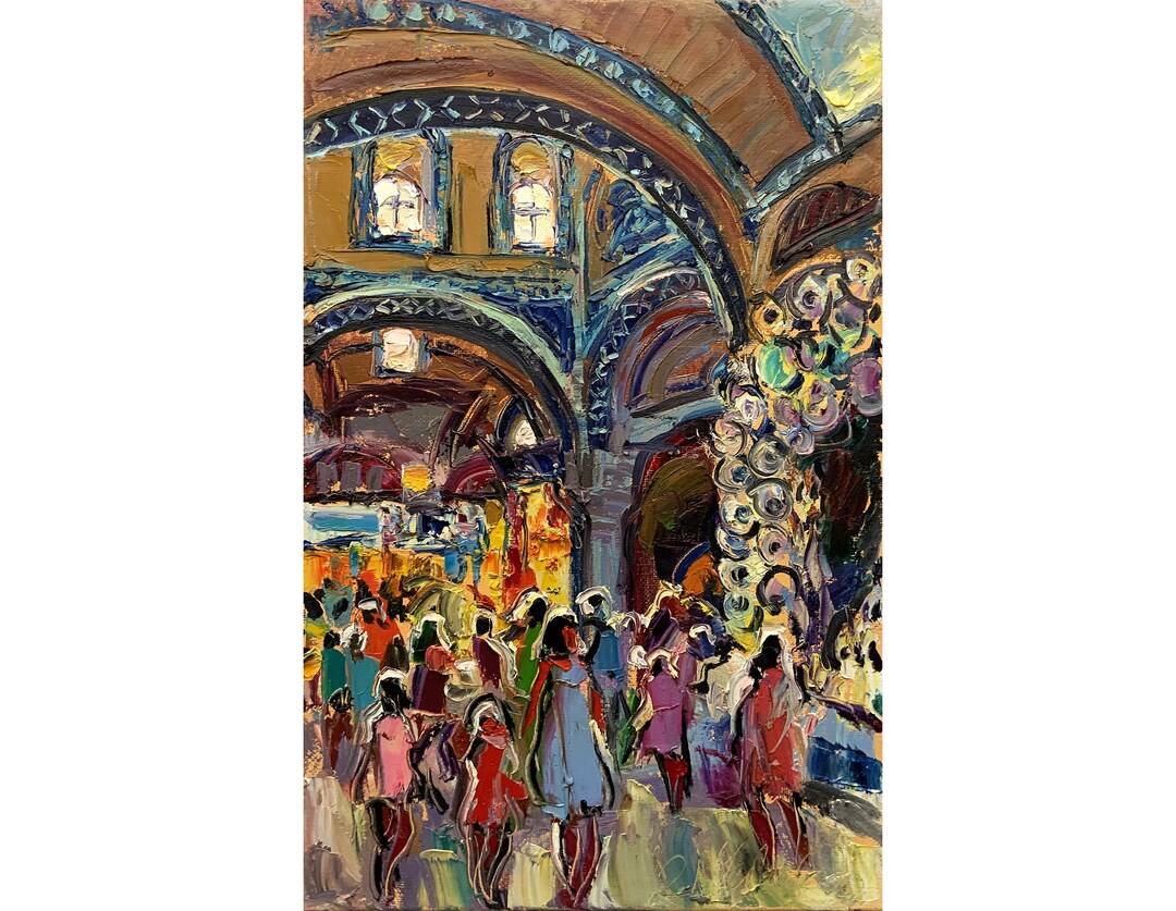 Impressionist Original Oil Painting on Canvas by Europe Artist A ...