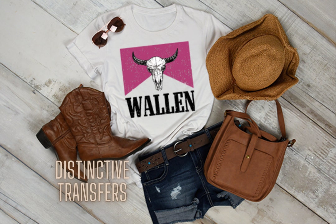 Screen Print Transfer Wallen Bullhead Cowboy Wallen Wallen - Etsy