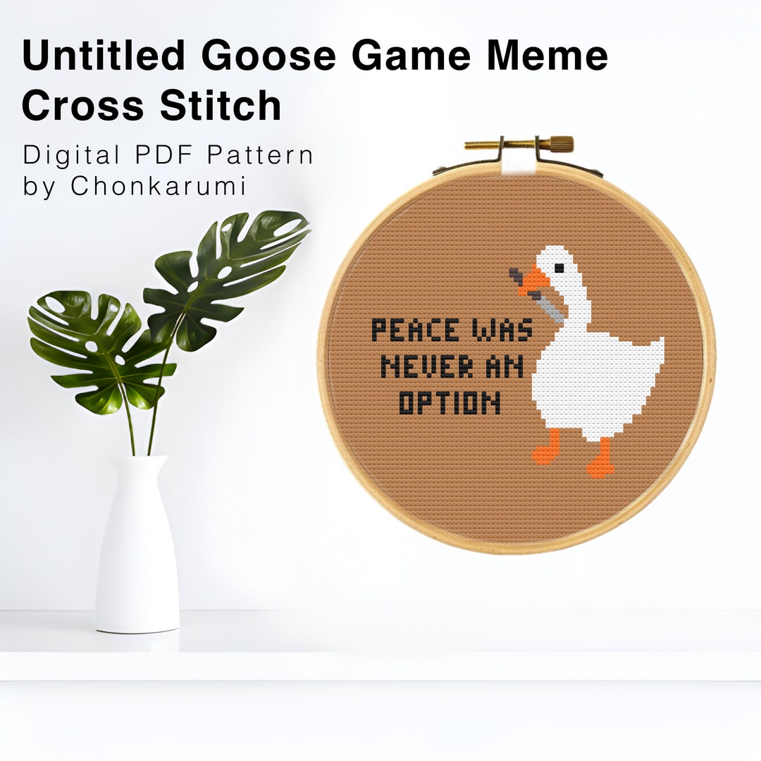 Goose Meme Funny Cross Stitch Pattern Digital PDF - Etsy