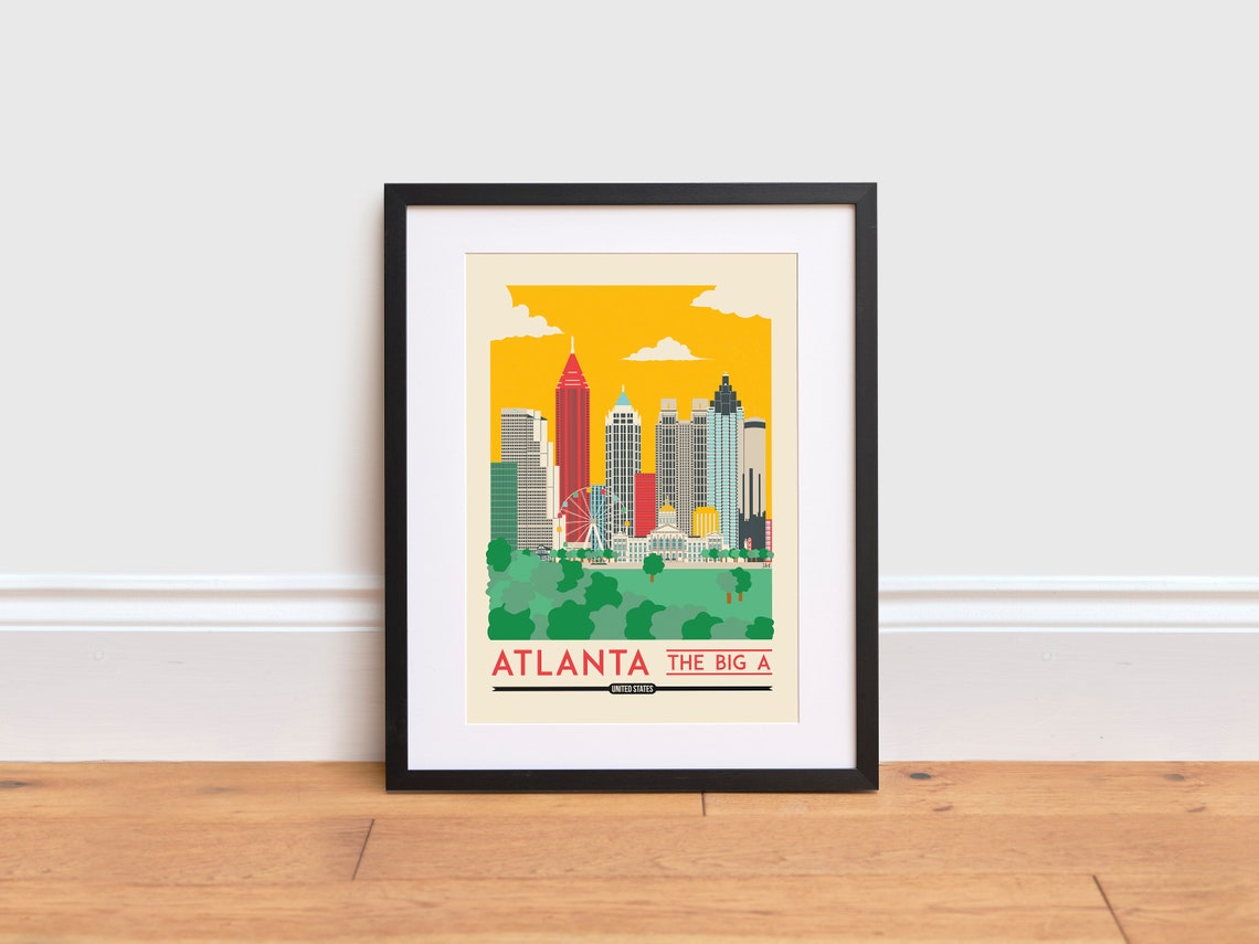 Atlanta Print Atlanta Poster Georgia Print USA Poster | Etsy