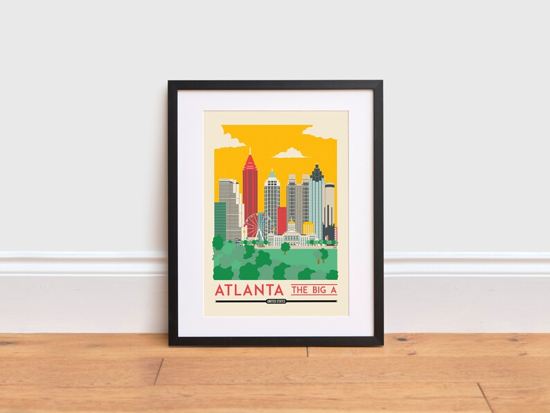 Atlanta Print Atlanta poster Georgia Print USA Poster | Etsy
