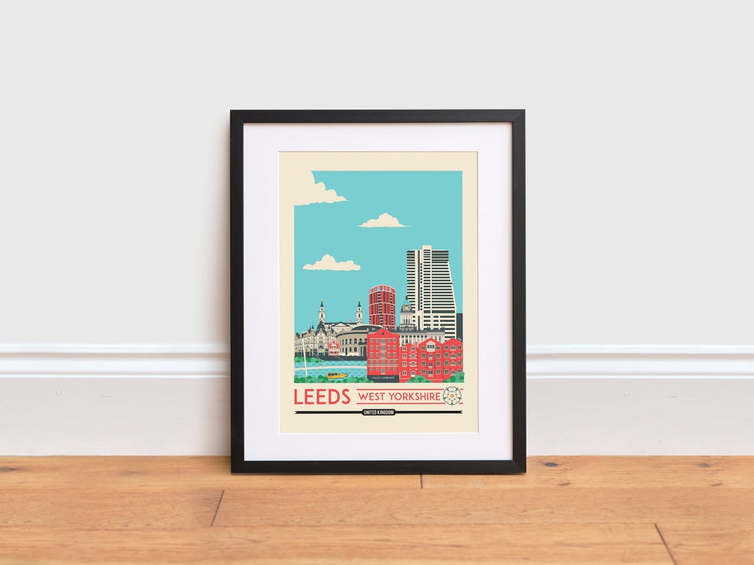 Leeds Print - Leeds Poster - Leeds Wall Art Print - England Poster ...