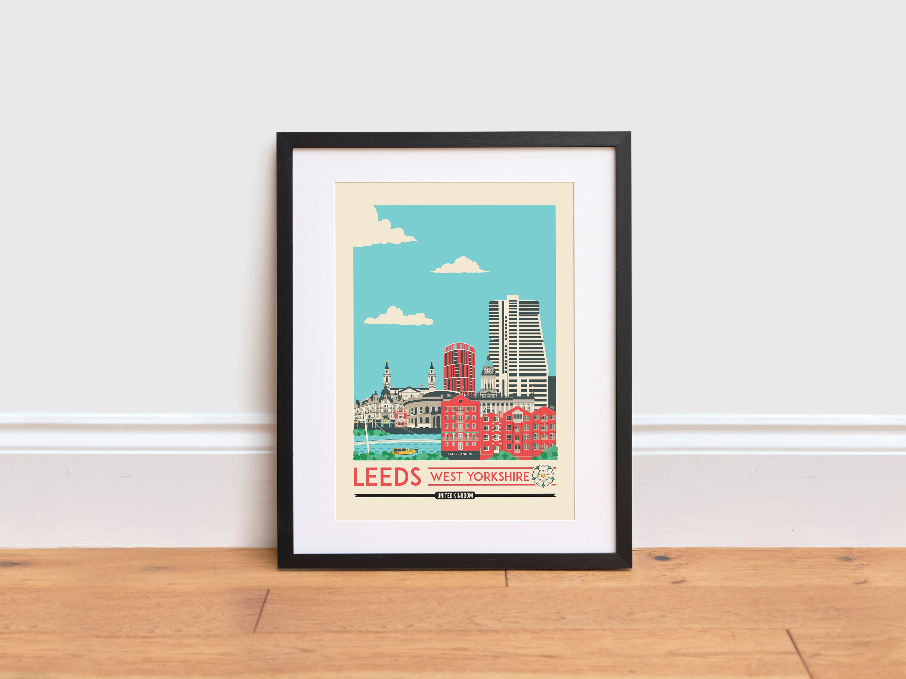 Leeds Print Leeds Poster Leeds Wall Art Print England - Etsy UK