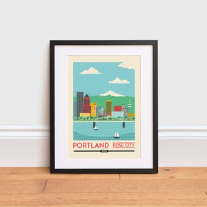 Portland Print - Oregon Poster - USA Poster | Travel Poster - Etsy