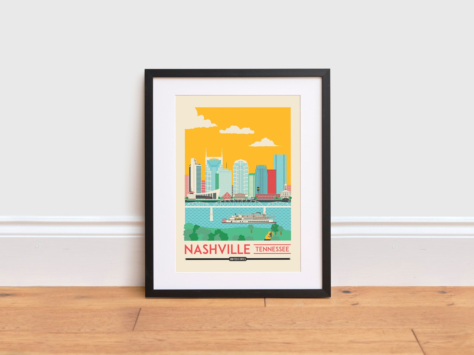 Nashville Print Tennessee Poster Travel Poster - Etsy