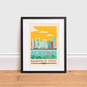 Nashville Print - Tennessee Poster | Travel Poster - Etsy