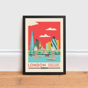 London Print - London Poster - London Wall Art Print - England Poster ...