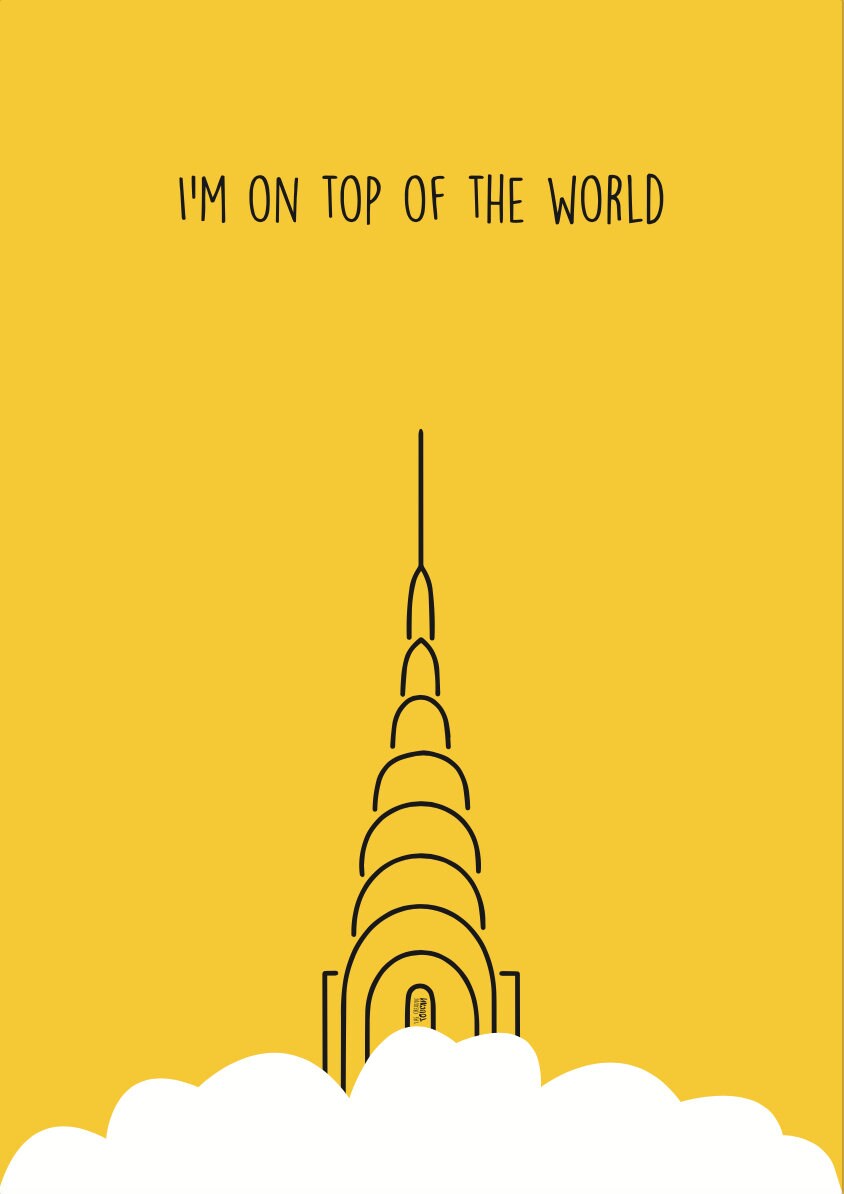 New York Poster - Chrysler Building With Yellow Sky - Quote | Travel ...