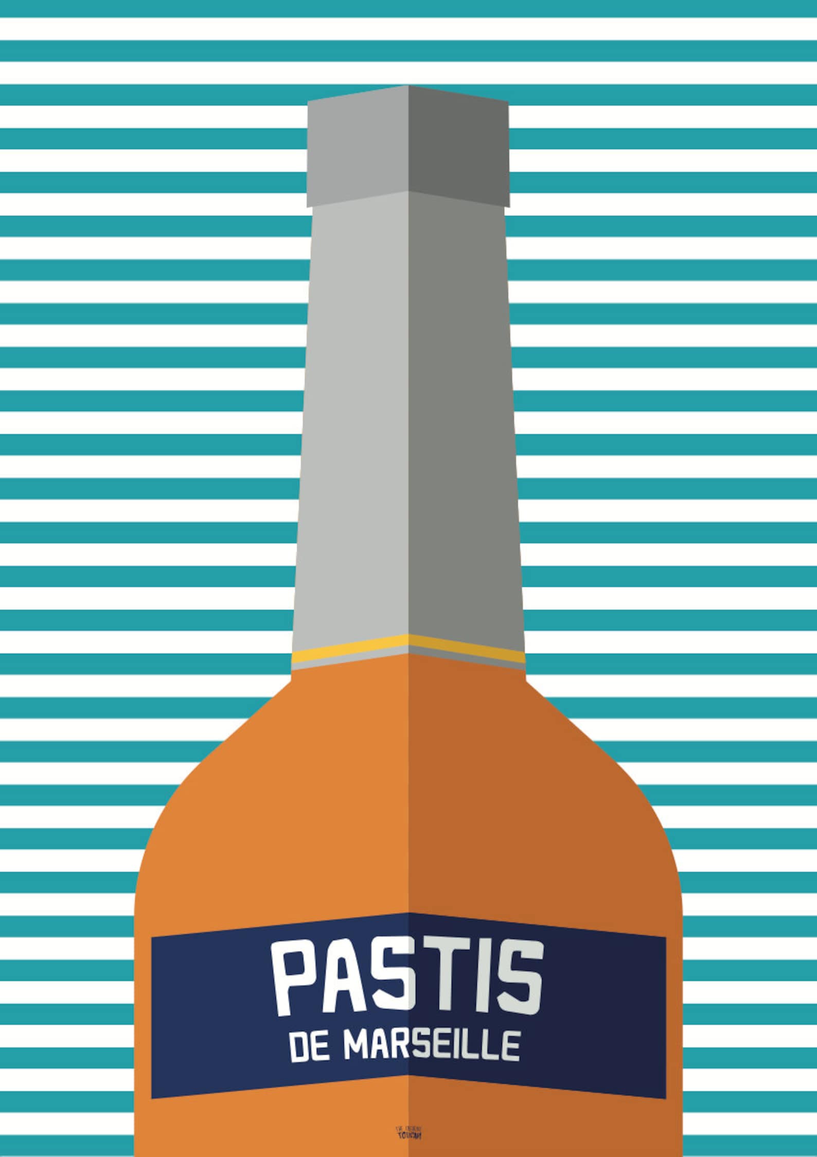 Pastis De Marseille Poster Pastis Illustration Marseille | Etsy