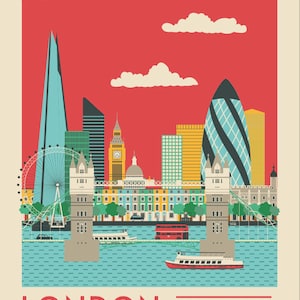 London Print - London Poster - London Wall Art Print - England Poster ...