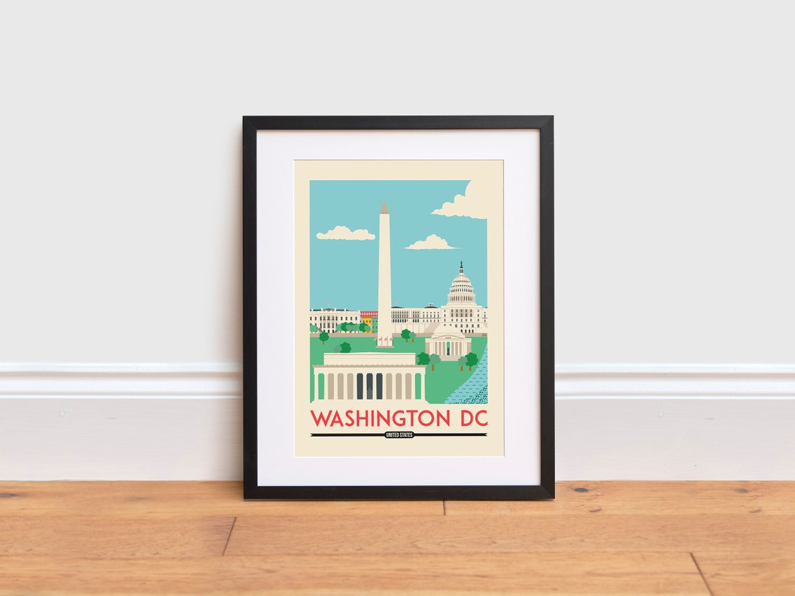 Washington DC Print Washington DC Poster DC Print United - Etsy