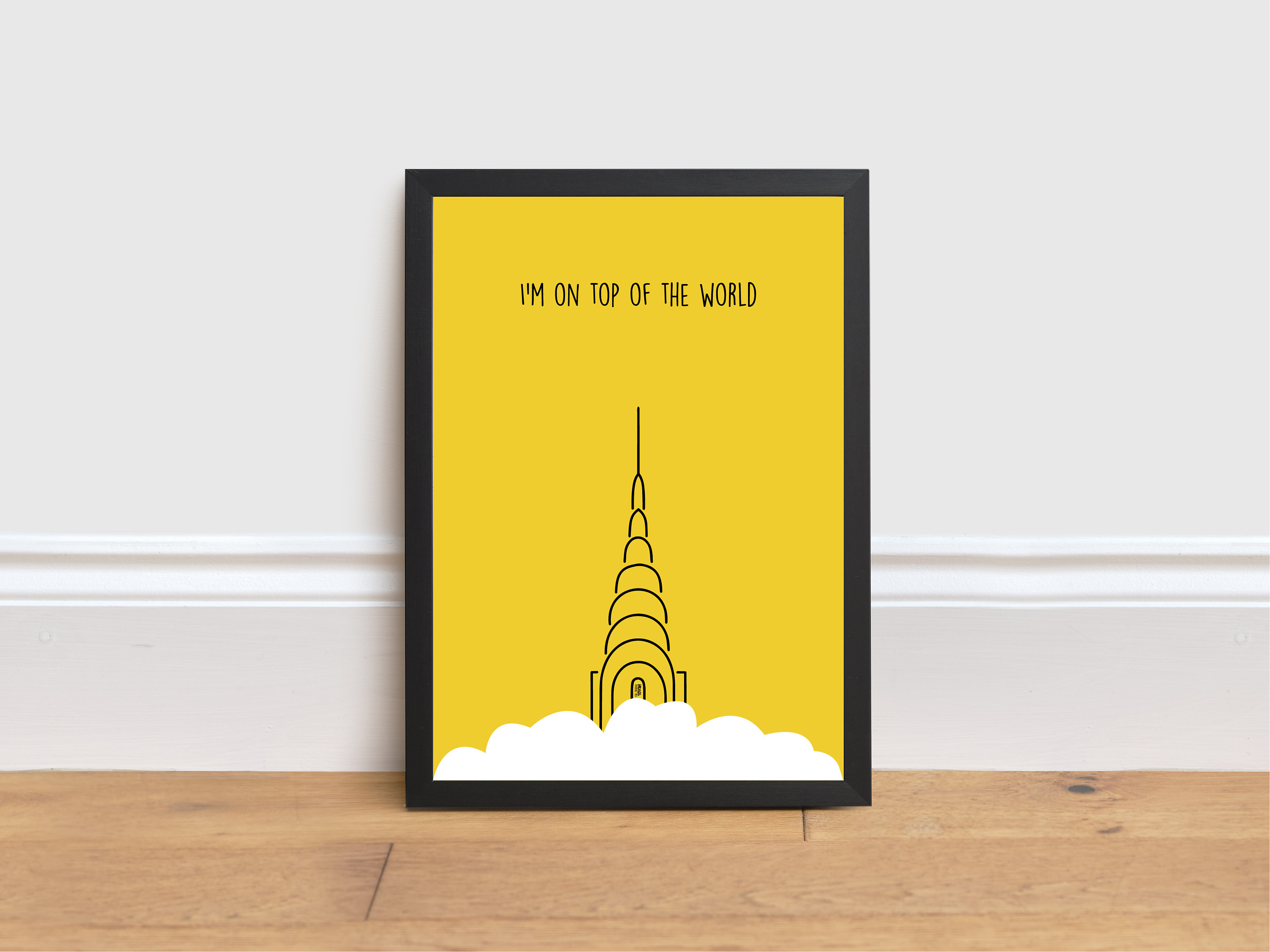 New York Poster - Chrysler Building With Yellow Sky - Quote | Travel ...
