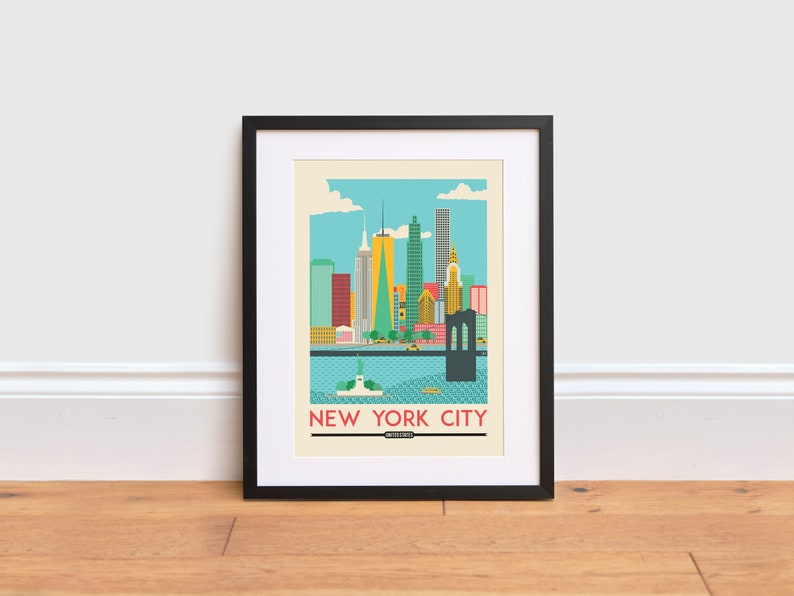 New York Print New York City Poster USA Poster Travel - Etsy UK