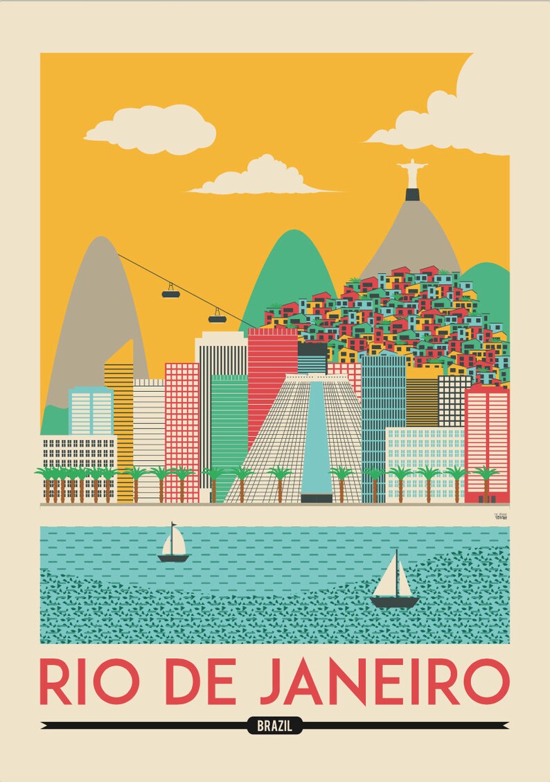 Rio Print Rio de Janeiro poster Rio Wall Art Print | Etsy