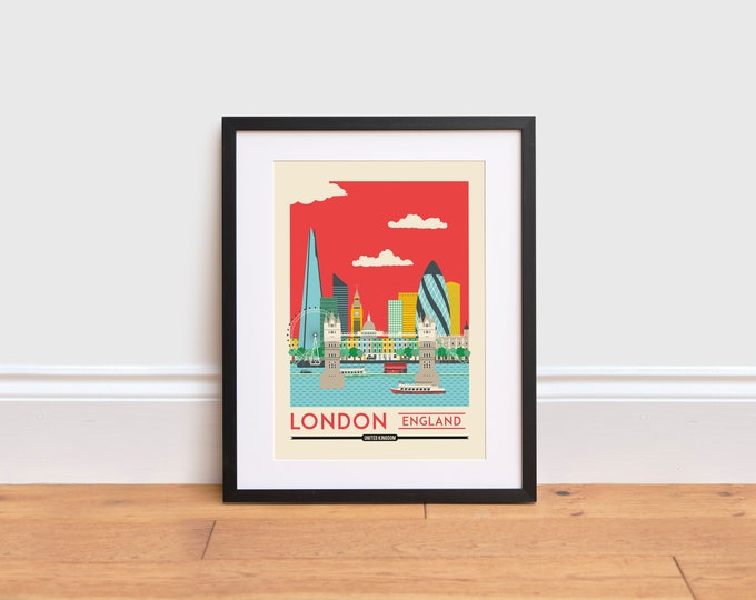 London Print - London Poster - London Wall Art Print - England Poster ...