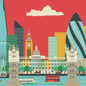 London Print - London Poster - London Wall Art Print - England Poster ...