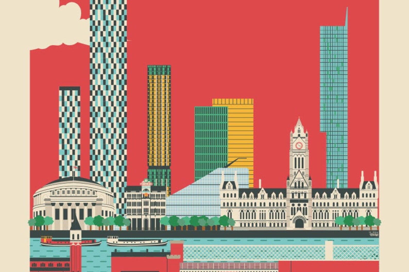 Manchester Print Manchester Poster England Print United - Etsy UK