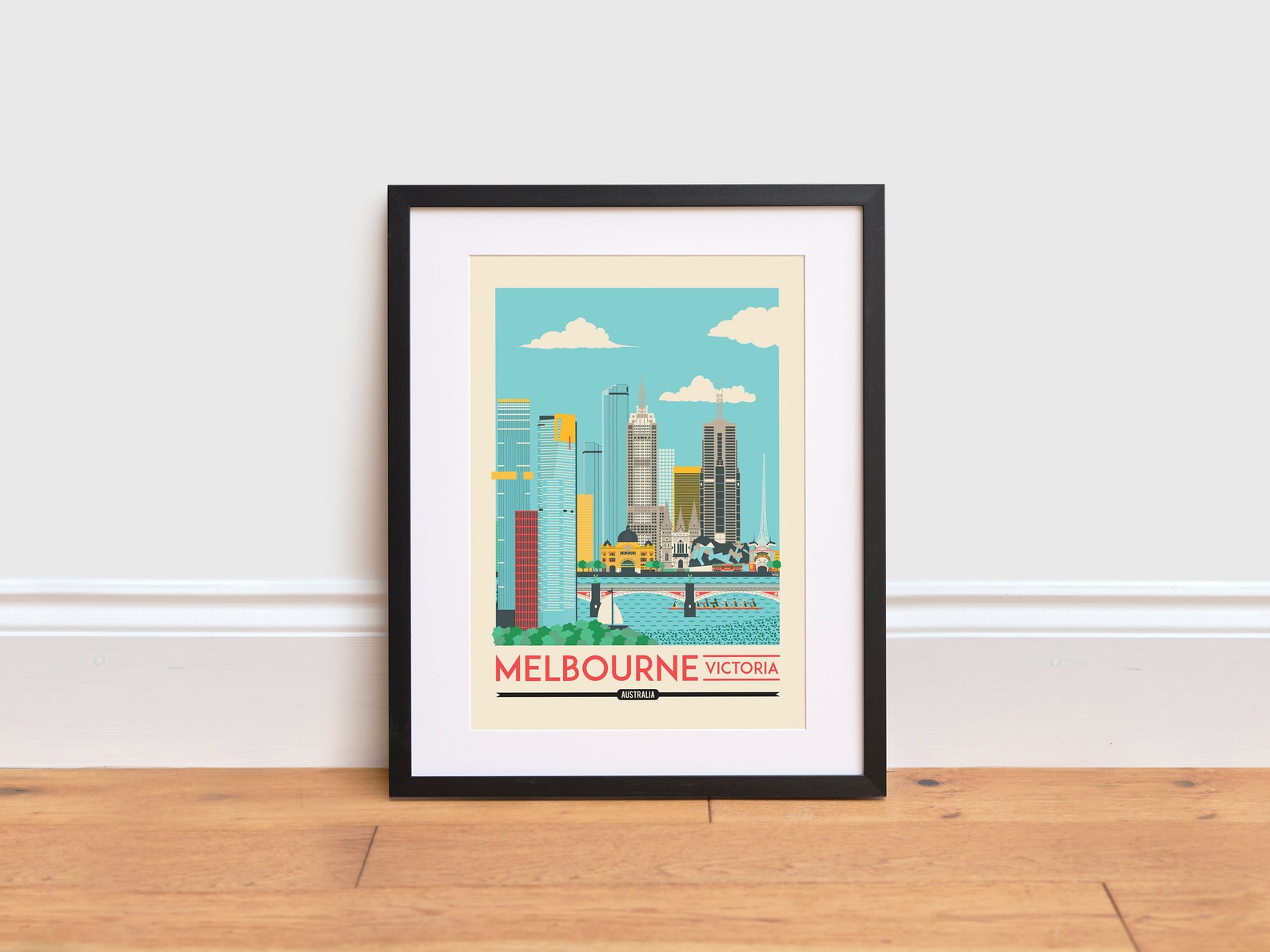 Melbourne Print Victoria Art Australia Poster Travel - Etsy