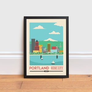 Portland Print - Oregon Poster - USA Poster | Travel Poster - Etsy