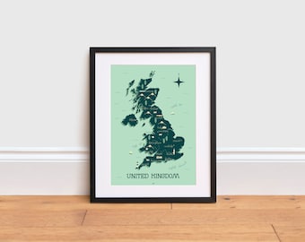 Map UK United Kingdom and Northern Ireland Geography Learning ...