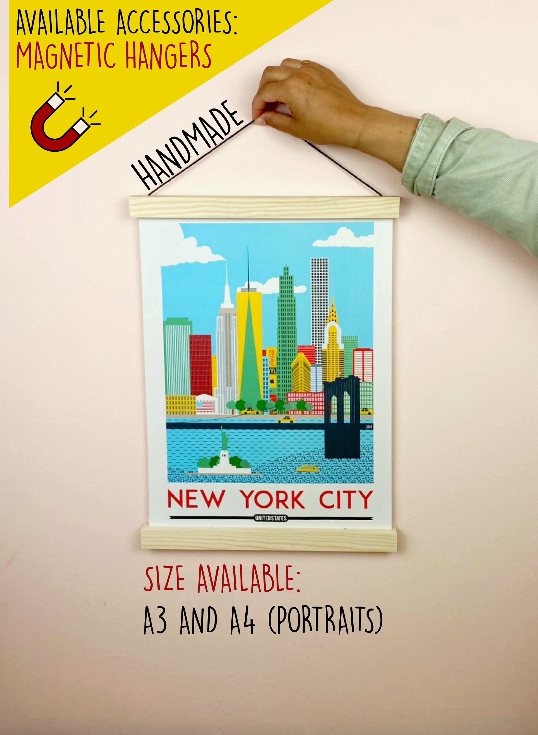 UK Illustrated Map Travel Poster - Etsy