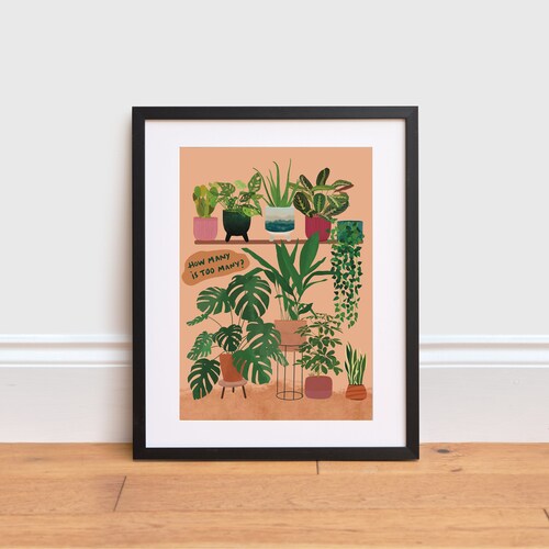 Plant Poster Print Illustrated Plants House Plants - Etsy