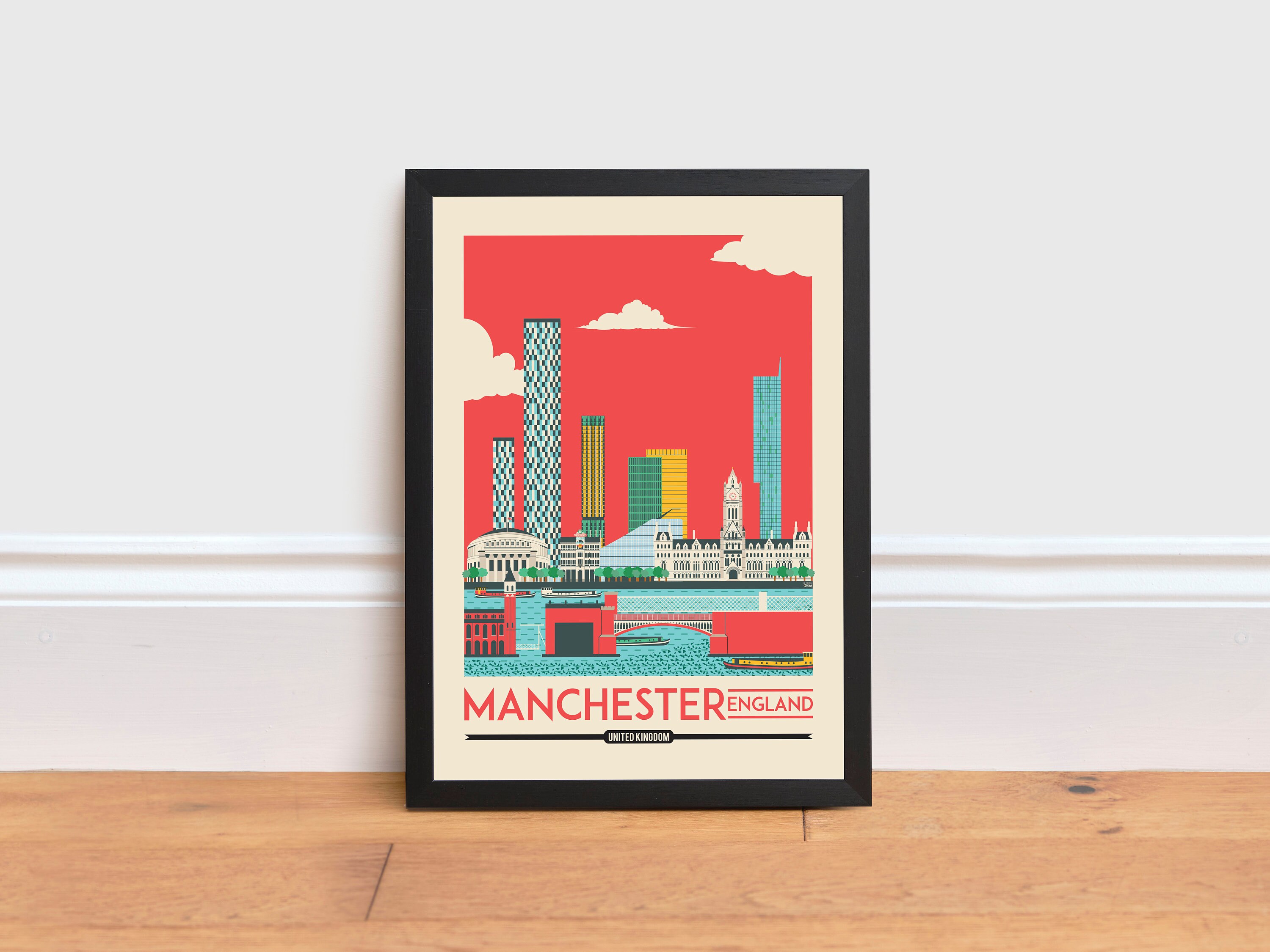 Manchester Print Manchester poster England Print United | Etsy