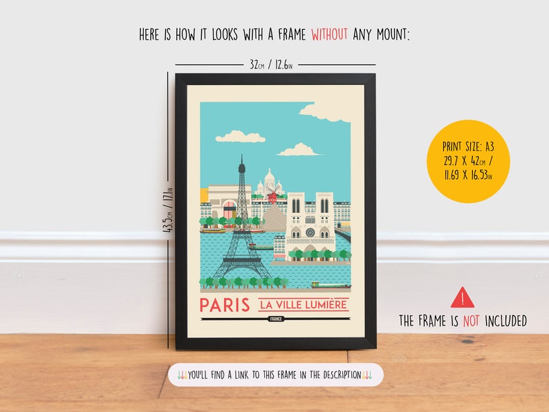 Paris Print France Poster Travel Poster | Etsy