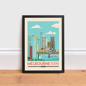 Melbourne Print - Victoria Art - Australia Poster | Travel Poster - Etsy