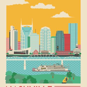 Nashville Print - Tennessee Poster | Travel Poster - Etsy