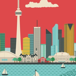 Toronto Print - Canada Poster | Travel Poster - Etsy UK