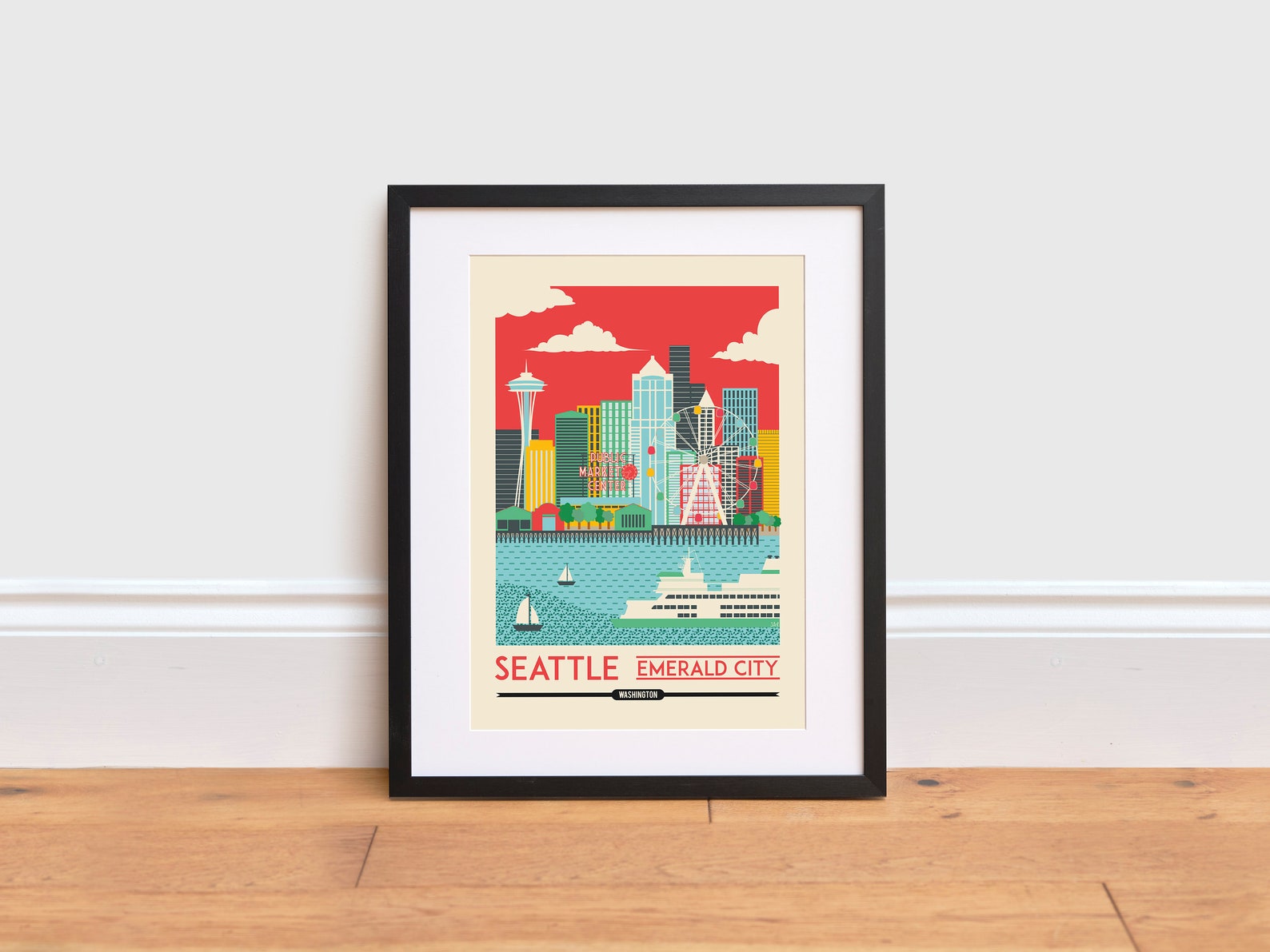 Seattle Print Washington State Poster USA Poster Travel - Etsy UK