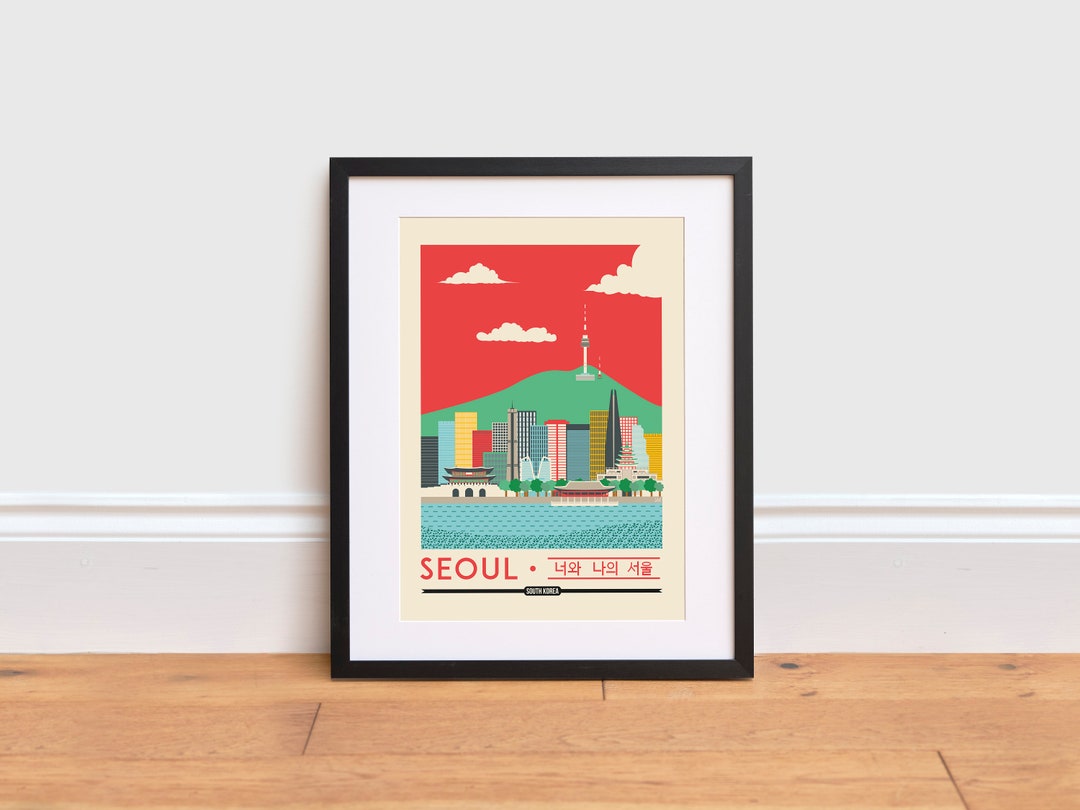 Seoul Print - South Korea Poster | Travel Poster - Etsy