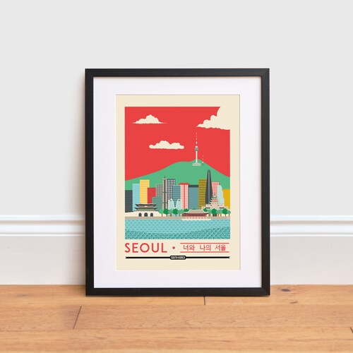 Seoul Map Print Seoul Map Poster Seoul Maps Map of Korea - Etsy
