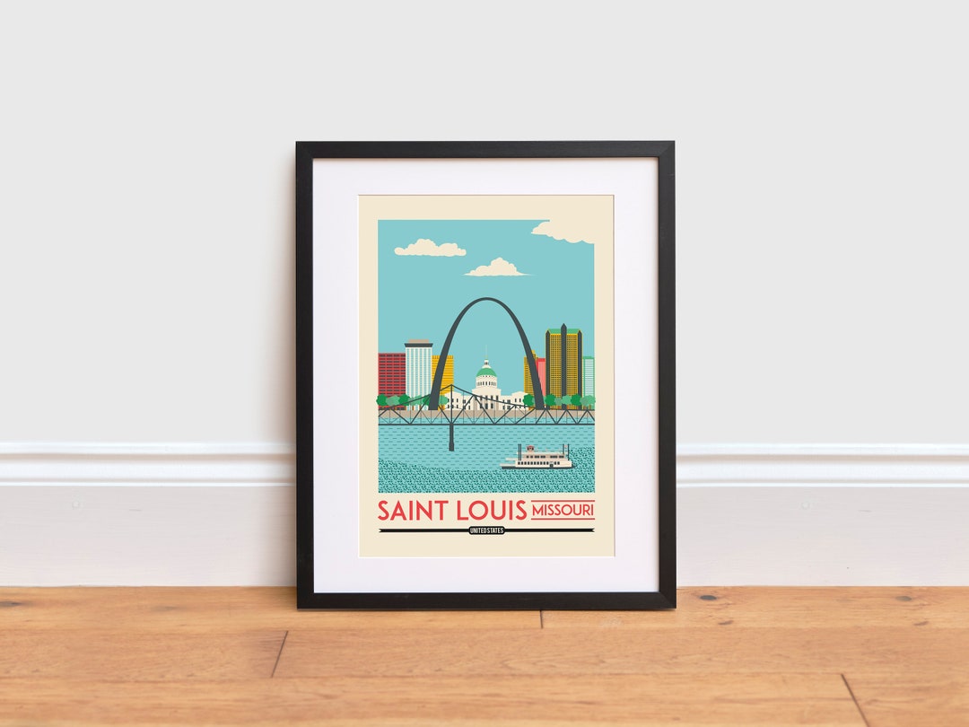 Saint Louis Poster: Gateway Arch, Missouri Travel Art Print - Etsy