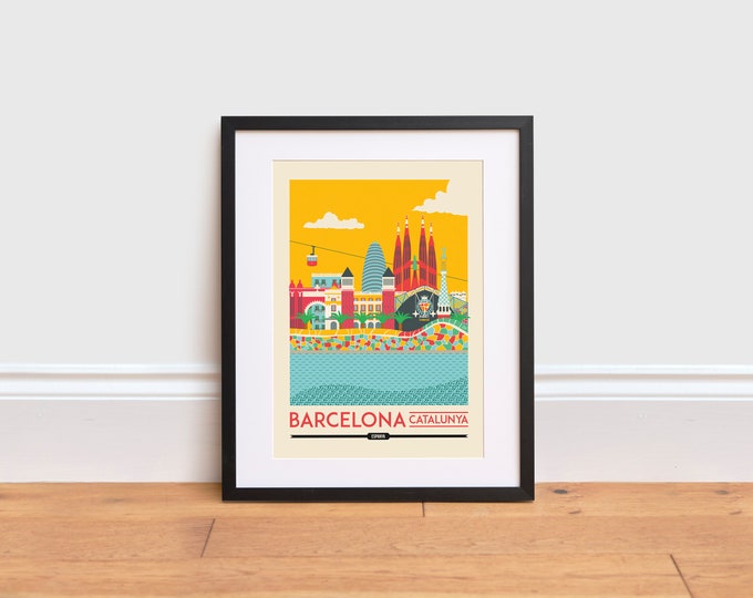Barcelona Print - Etsy